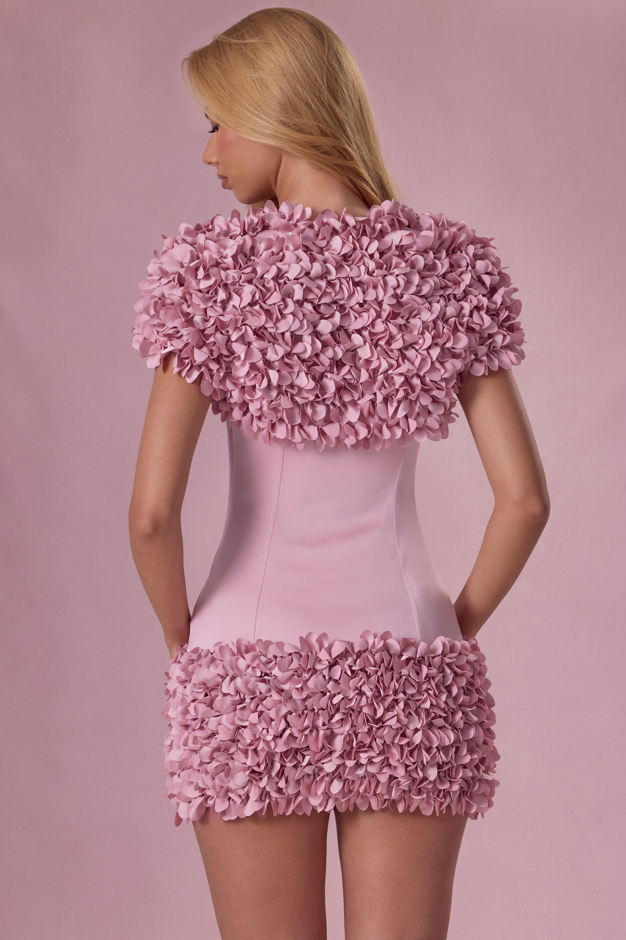 Soretta Cropped Bolero in Blush Pink | Oh Polly