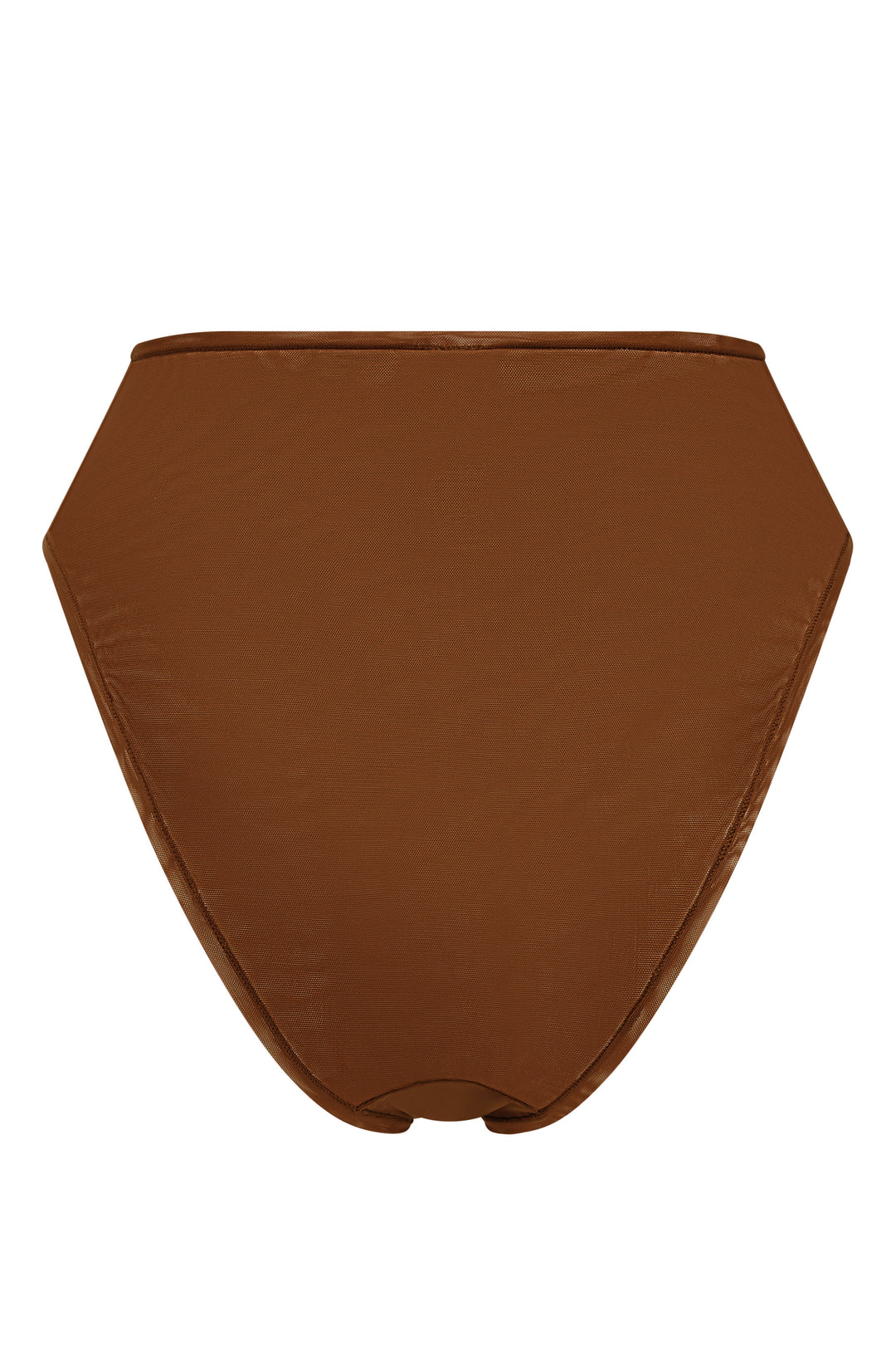 Intimates Soft Mesh High Waisted Knicker in Chestnut | Oh Polly