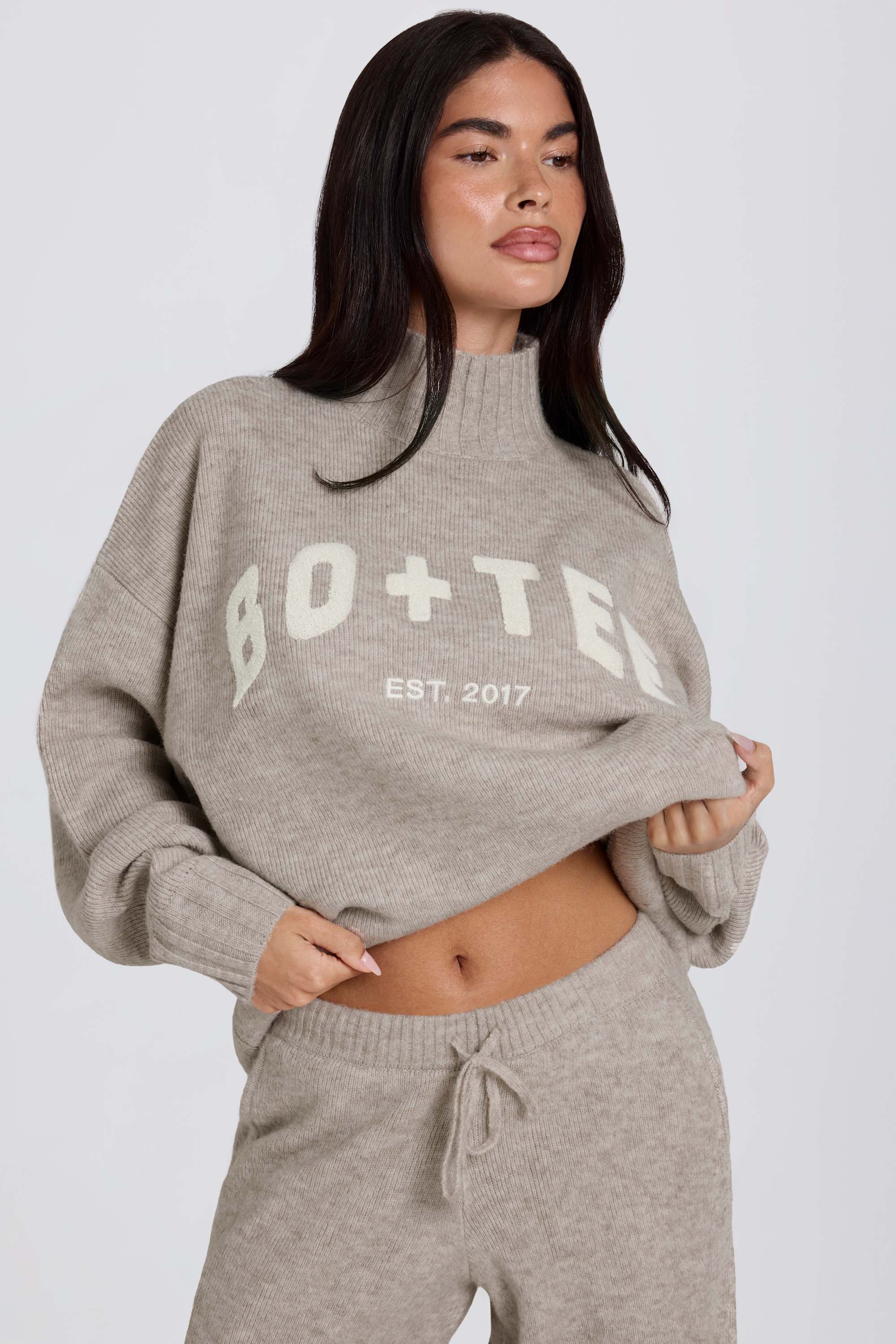 Oversized Knit Jumper in Beige | Bo+Tee – Oh Polly UK
