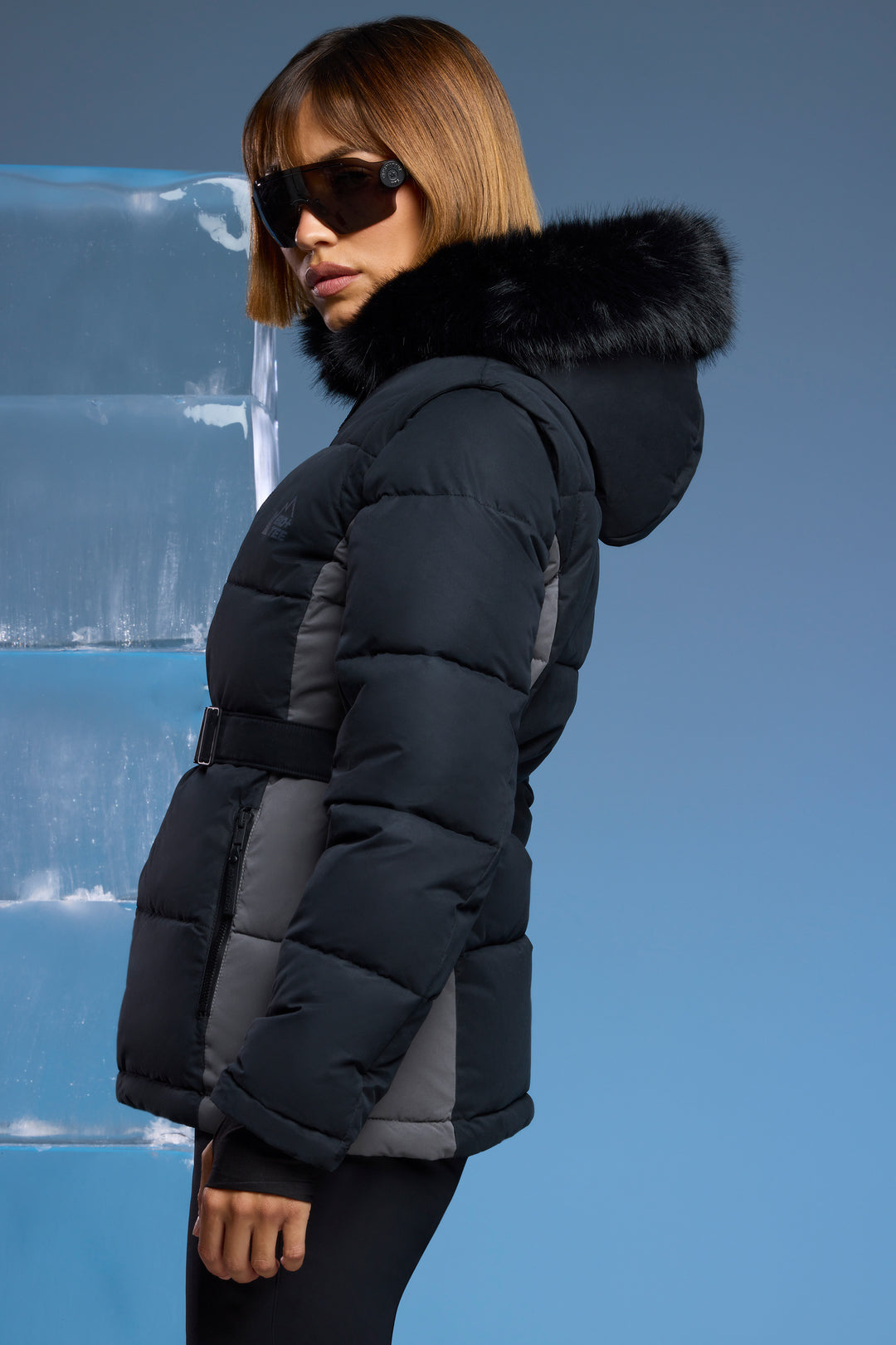 Alpine Ski Jacket with Detachable Sleeves in Black | Oh Polly