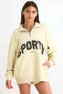 Quarter-Zip Sweatshirt in Bone | Bo&Tee – Oh Polly UK