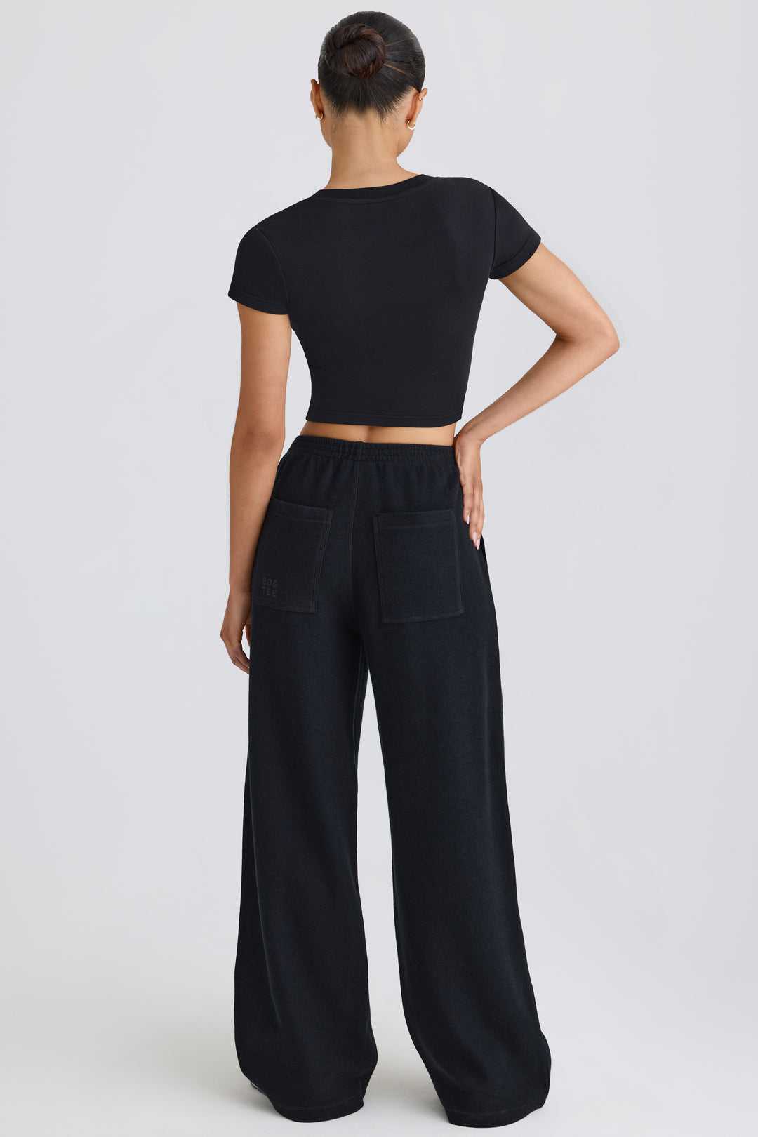 Jet Set Tall Straight-Leg Joggers in Black | Oh Polly