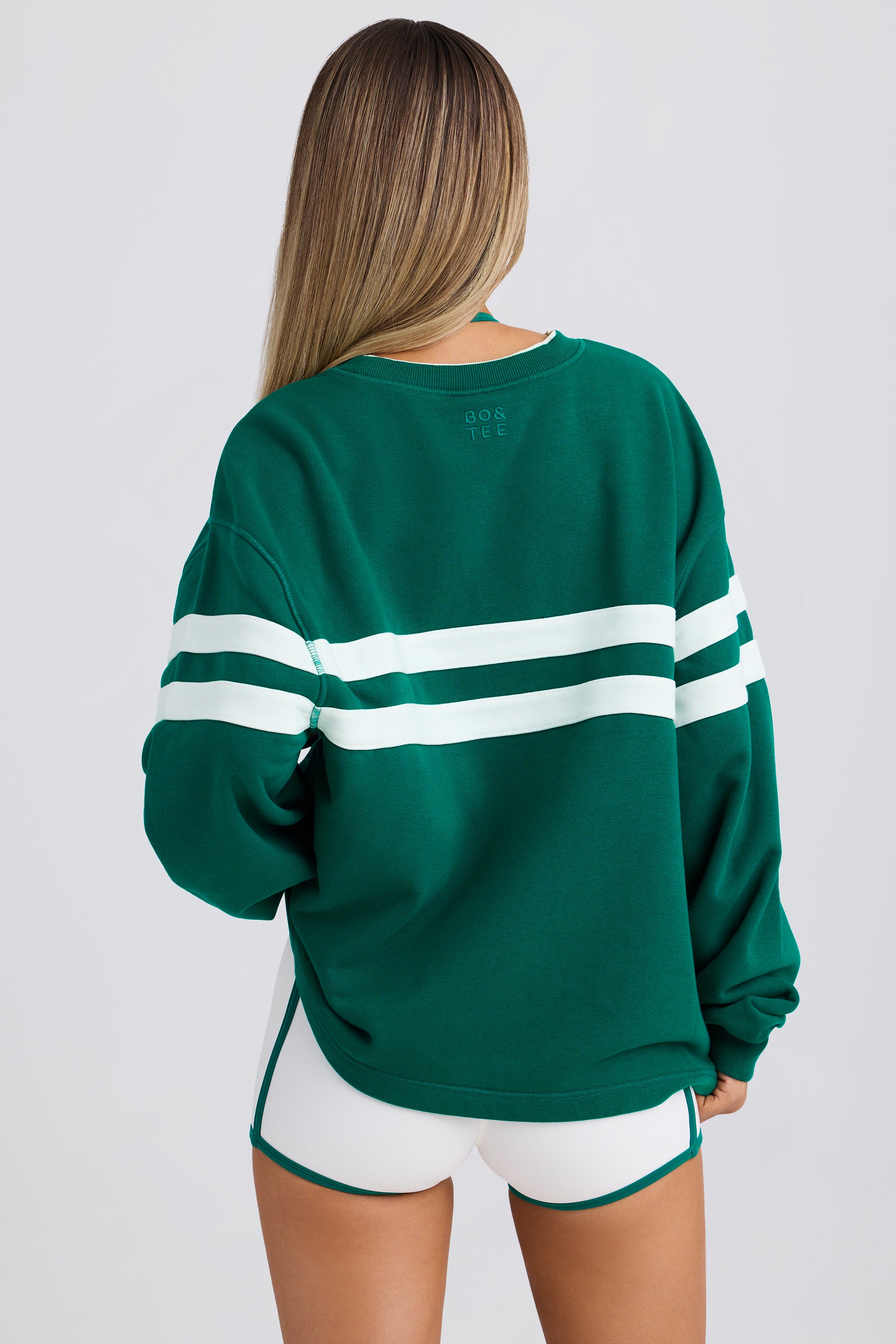 Oversized Sweatshirt in Varsity Green | Oh Polly