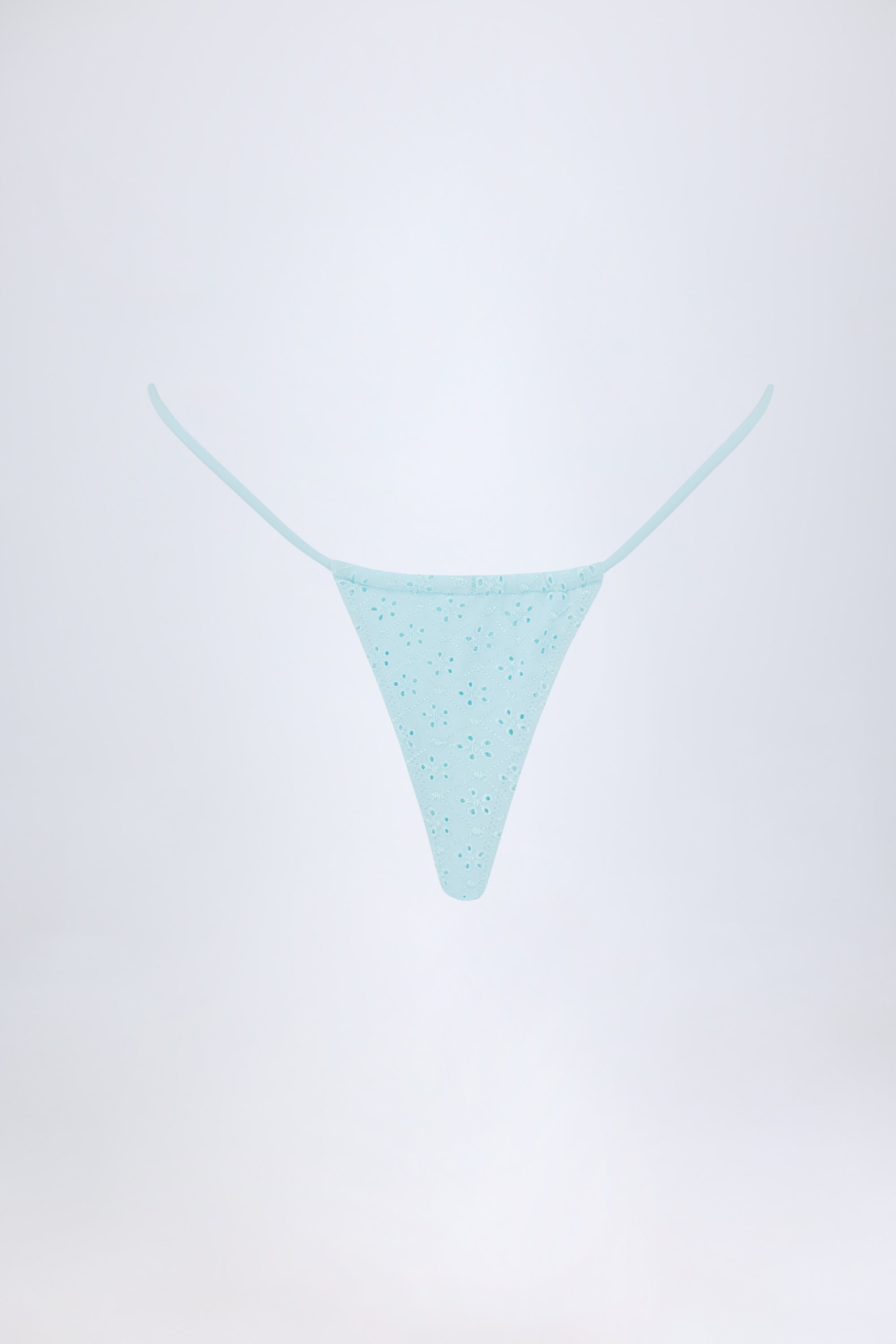 Andros Broderie Anglaise Drawstring Bikini Bottoms in Powder Blue | Oh ...