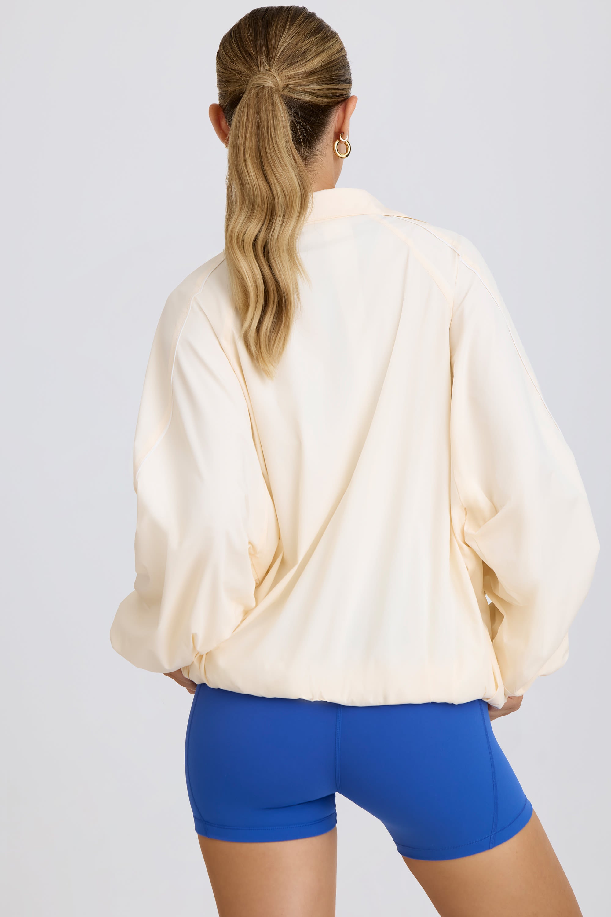 Courtside Classics Oversized Track Jacket in White | Oh Polly