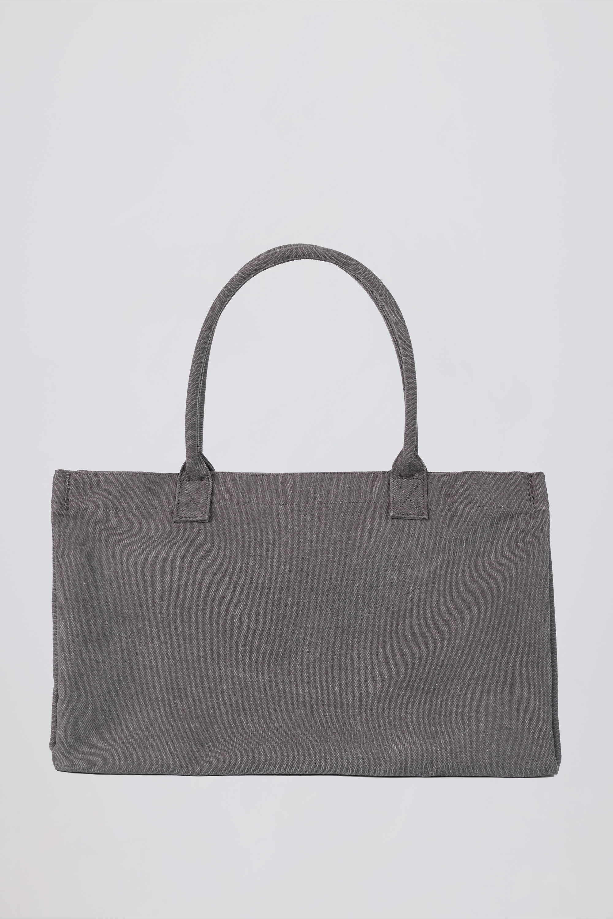 Oversized Canvas Tote Bag in Washed Charcoal | Oh Polly