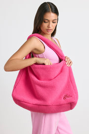 Oversized Fleece Tote Bag in Hot Pink – Oh Polly UK