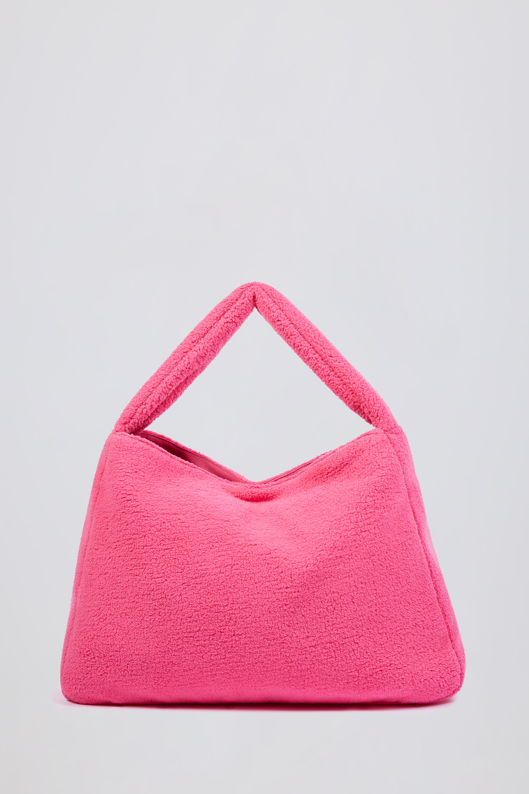 Loyal Oversized Fleece Tote Bag in Hot Pink | Oh Polly