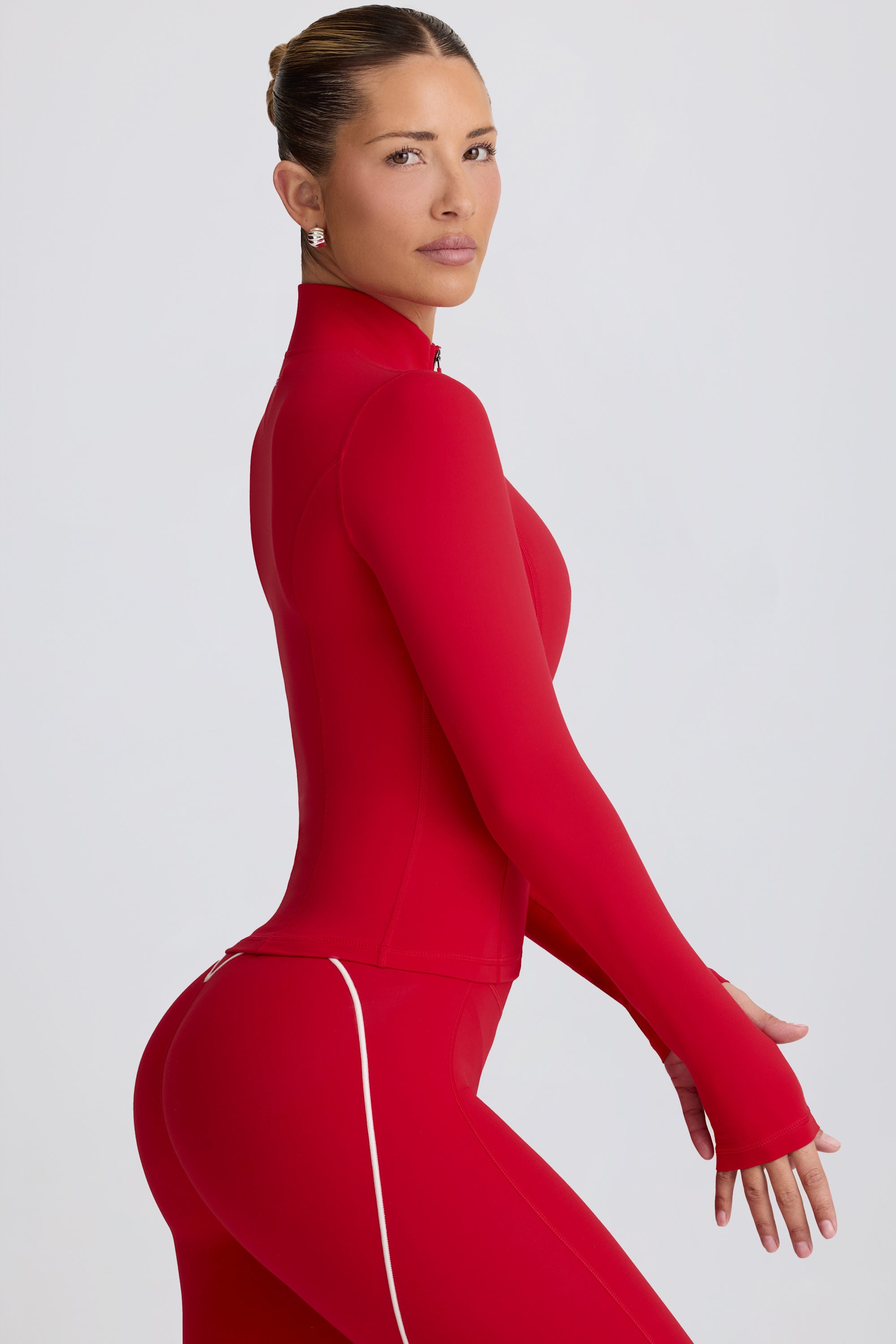 Soft Active Zip-Up Jacket in Hot Red – Oh Polly UK