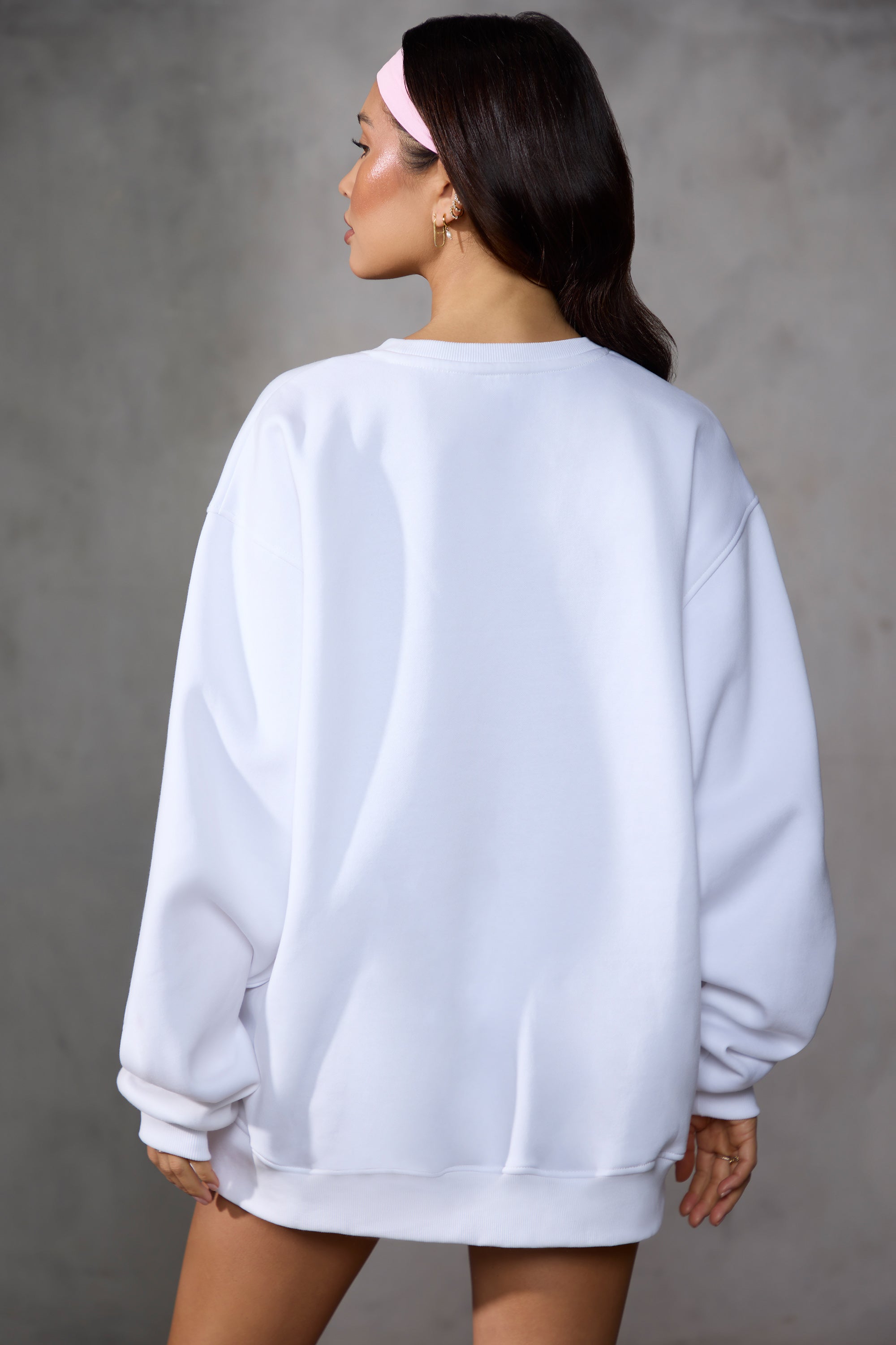 New Staples Oversized Sweatshirt in Baby Pink Print | Oh Polly